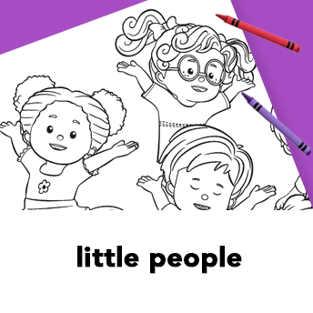 free printable little people coloring pages